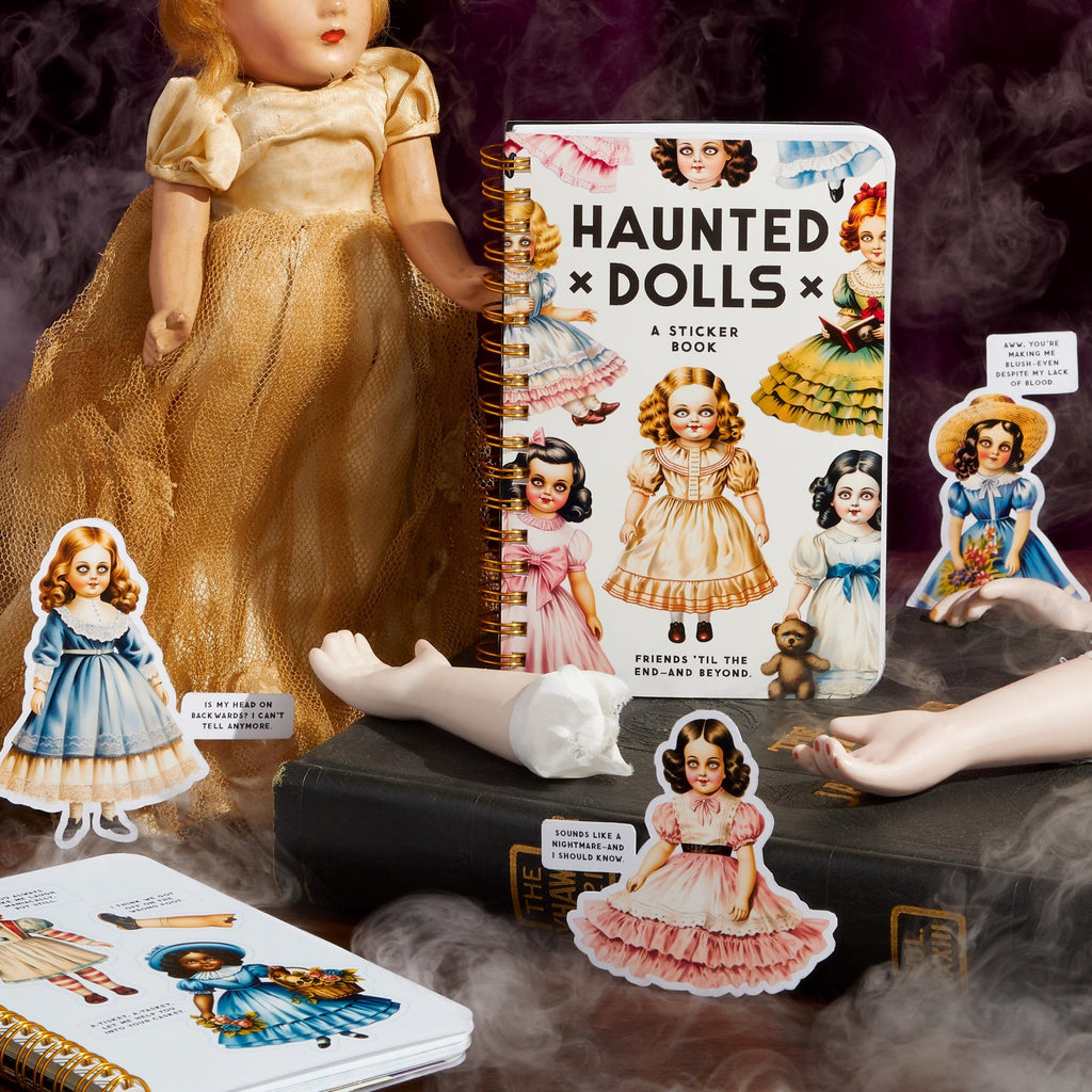 Haunted Dolls Sticker Book for Spooky Fun | Brass Monkey