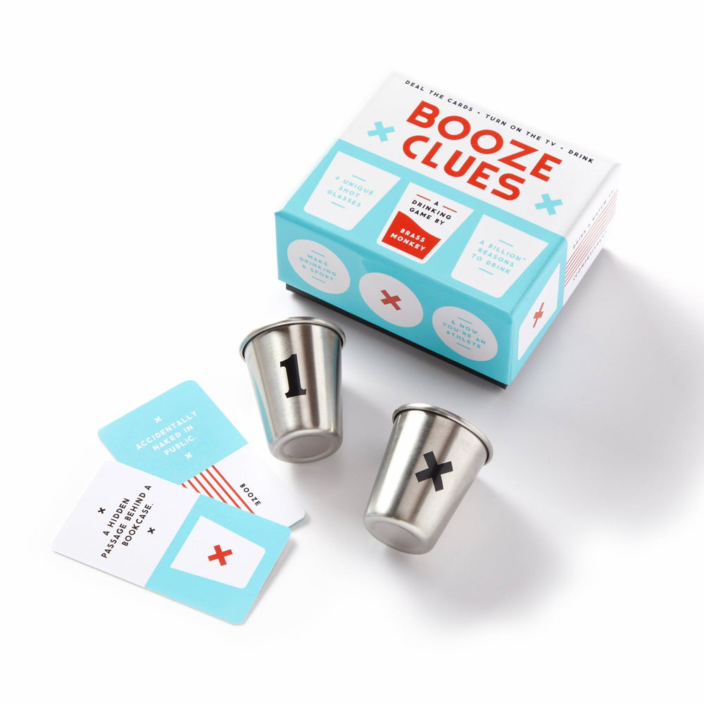 Booze Clues Drinking Game Set | Brass Monkey Goods