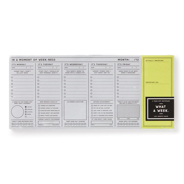 In a Moment of Weekness Weekly Planner Pad | Brass Monkey