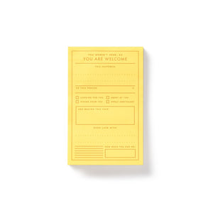 You Are Welcome Memo Pad | Brass Monkey Goods